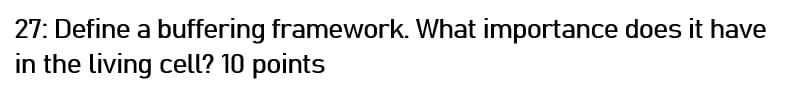 Solved 27: Define a buffering framework. What importance | Chegg.com