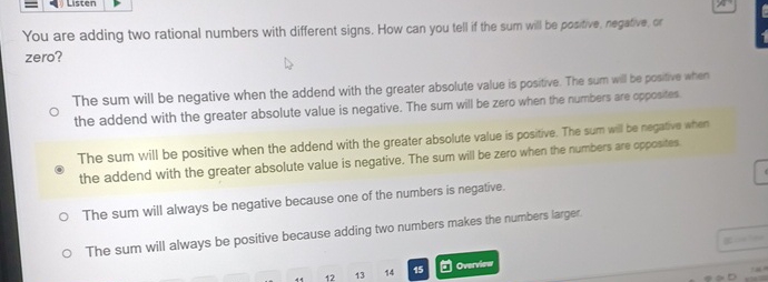 You are adding two rational numbers with different | Chegg.com