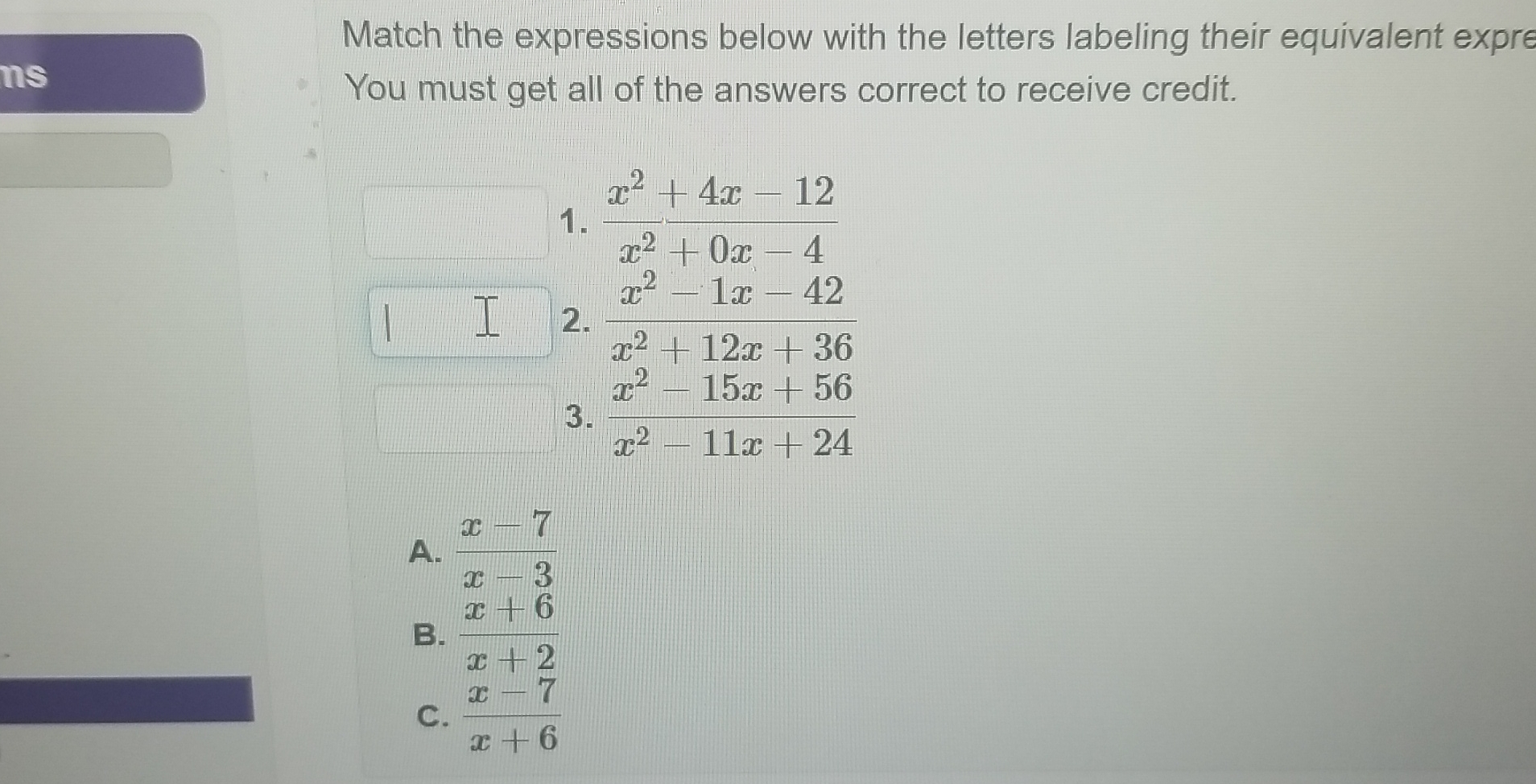 Solved Match the expressions below with the letters labeling | Chegg.com