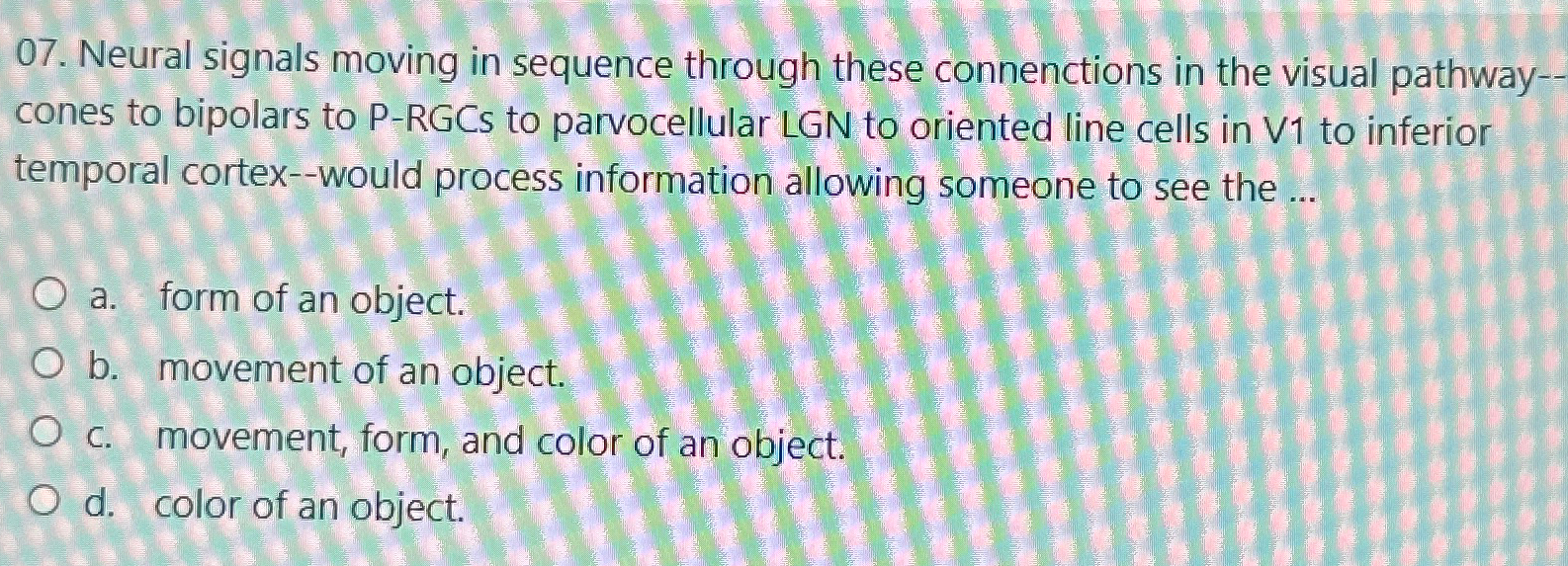 Solved Neural signals moving in sequence through these | Chegg.com