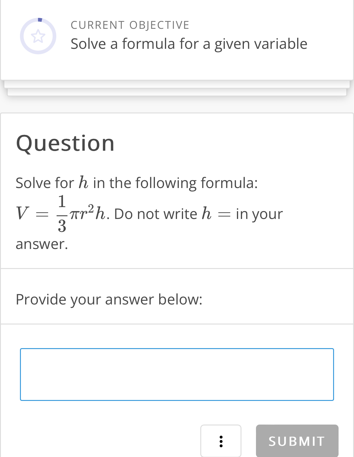 Solved Current Objectivesolve A Formula For A Given
