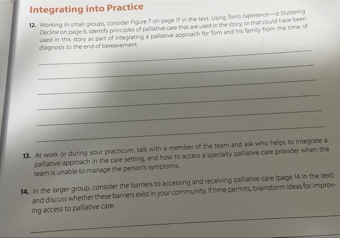 11. Care teams can be quite different in urban, | Chegg.com