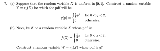Solved Next Let Z ﻿be A Random Variable X ﻿whose Pdf Isa 8318