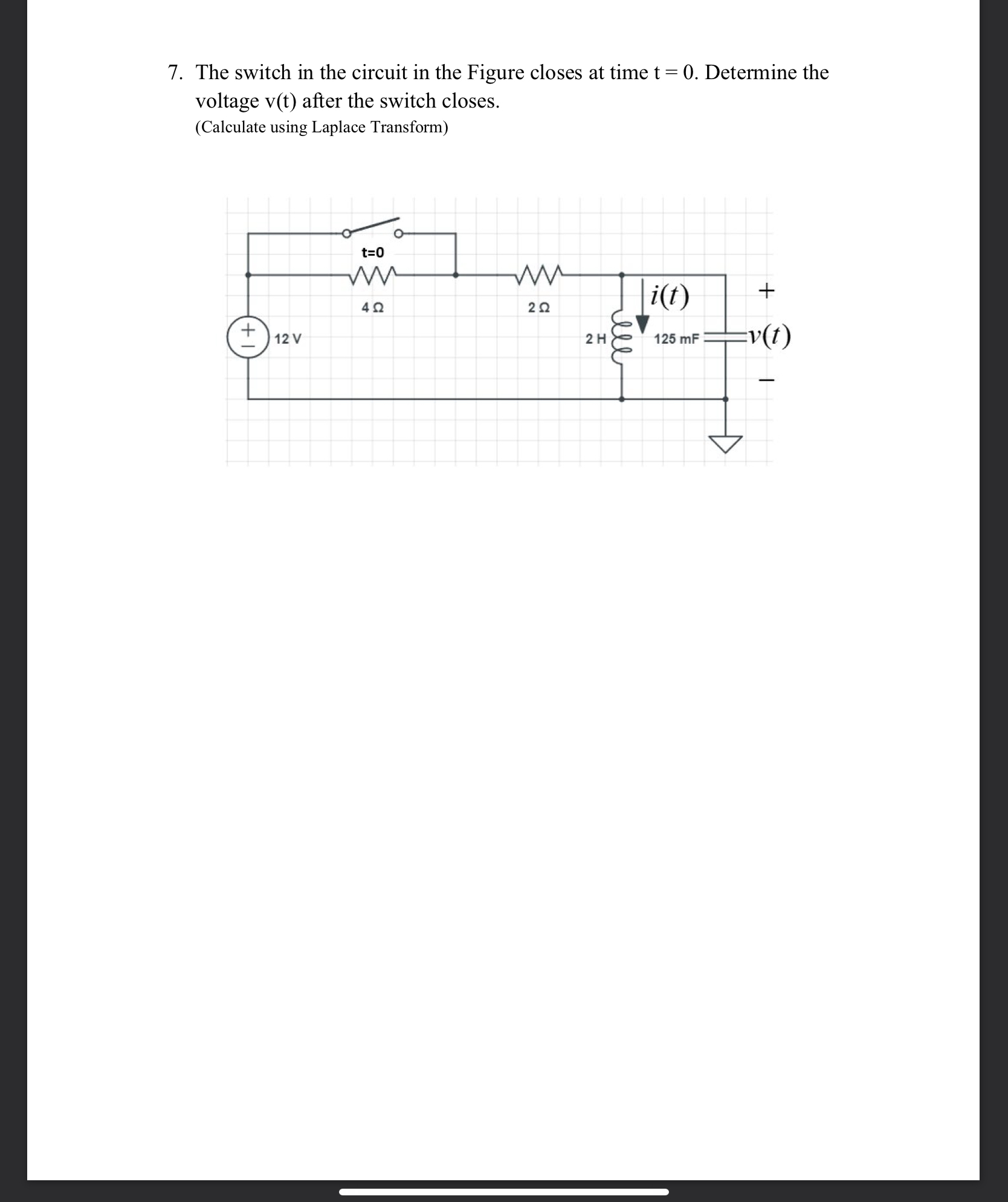 Solved The switch in the circuit in the Figure closes at | Chegg.com