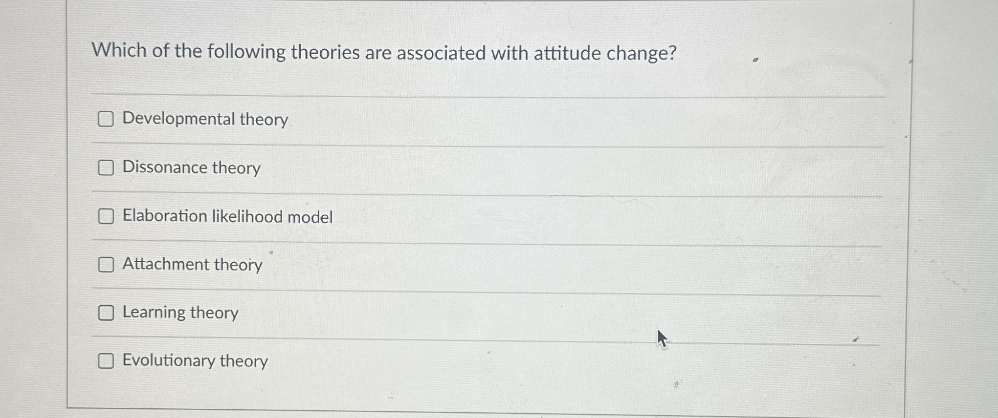 Solved Which of the following theories are associated with | Chegg.com