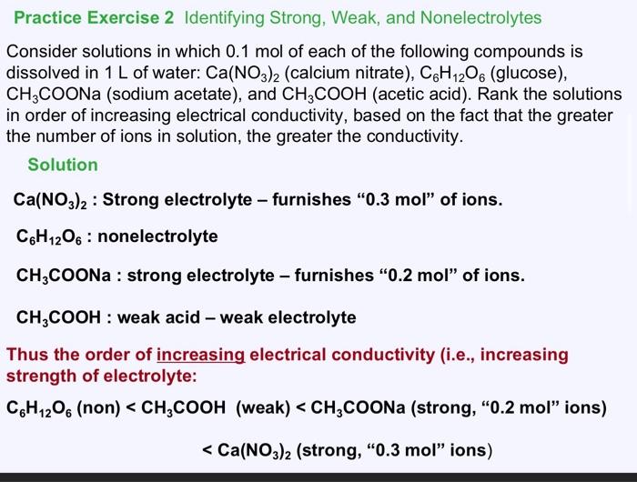 Solved Practice Exercise 2 Identifying Strong, Weak, and | Chegg.com