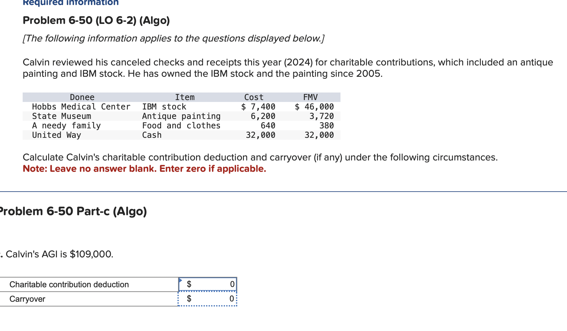 Solved Requirea intormation Problem 6-50 (LO | Chegg.com