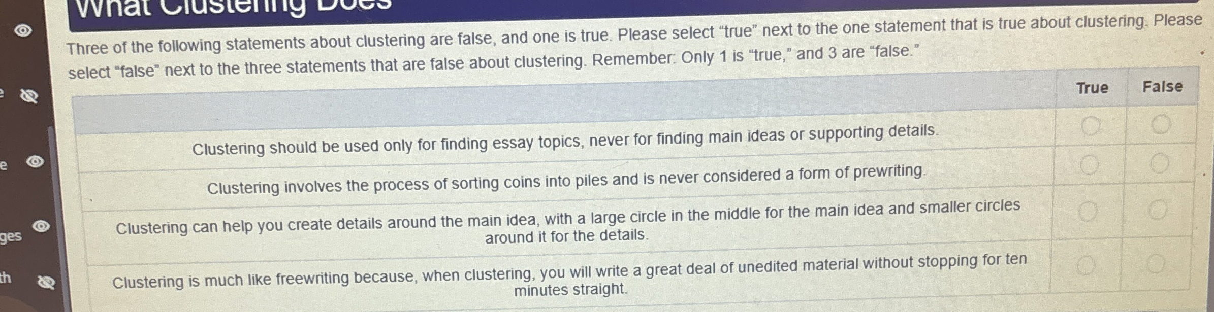 High Quality SOLUTION Three of the following statements about clustering | Chegg.com
