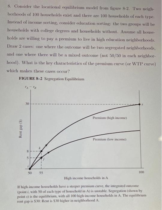 8. Consider the locational equilibrium model from | Chegg.com