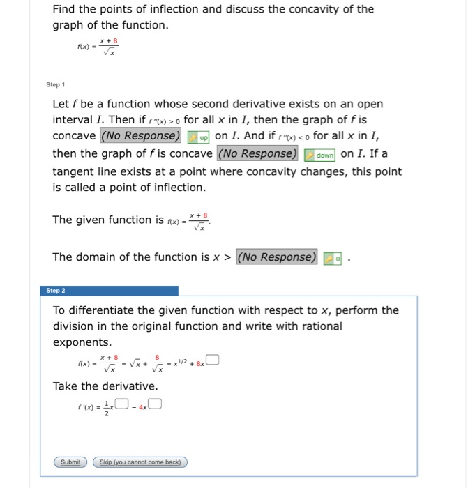 Solved Find the points of inflection and discuss the | Chegg.com