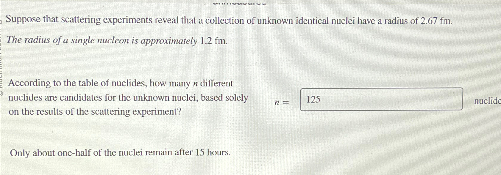 Solved Suppose that scattering experiments reveal that a | Chegg.com