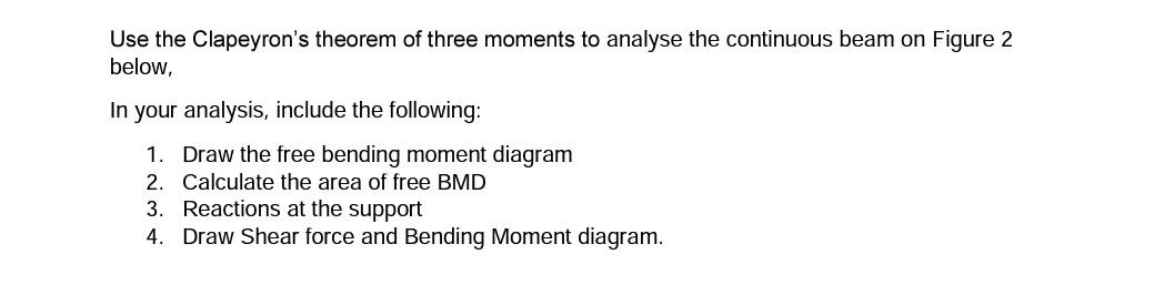 Solved Use the Clapeyron's theorem of three moments to | Chegg.com