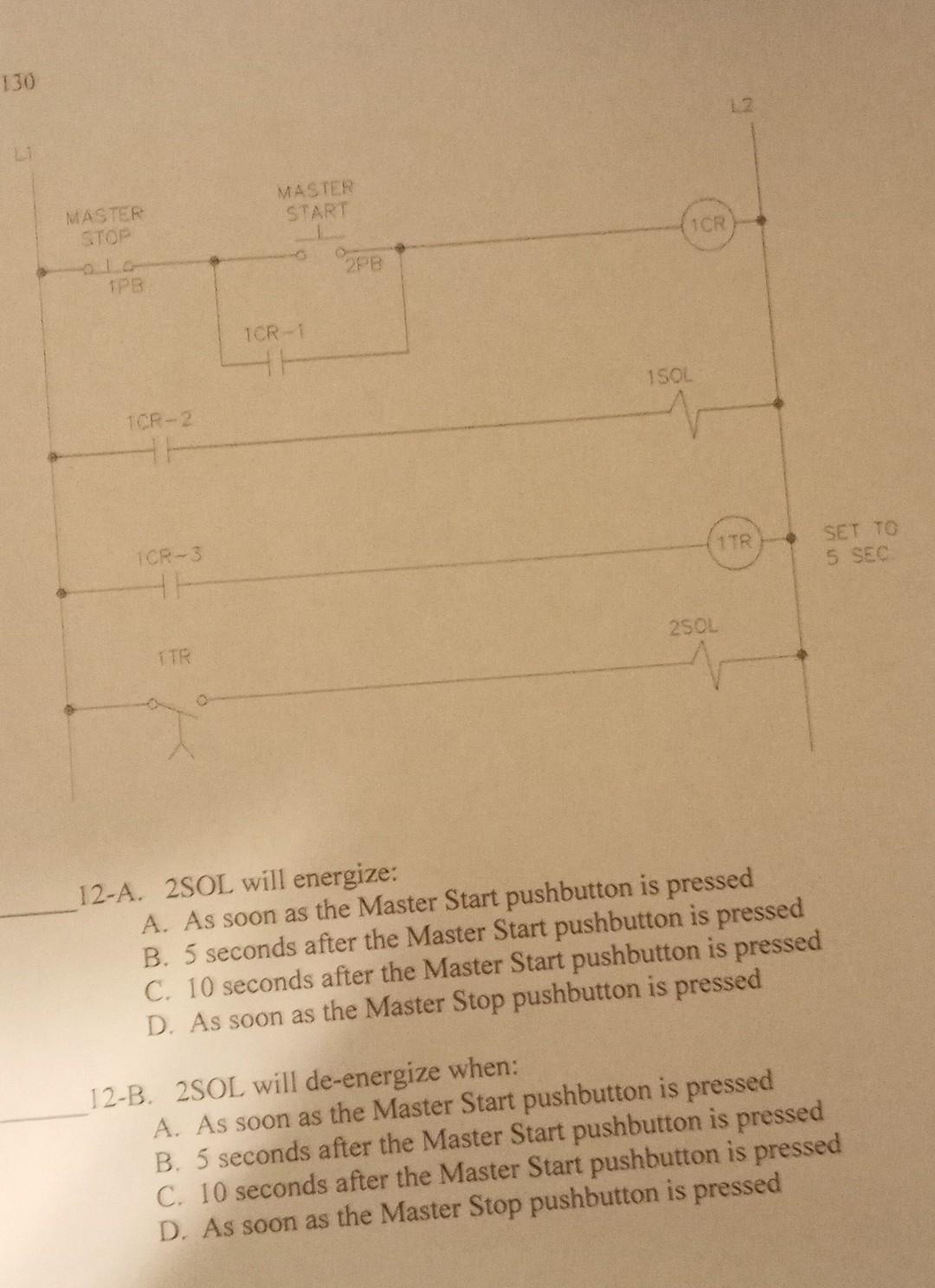 Solved 130 1.2 MASTER START MASTER STOP 1CR PB 18 ICR-1 1 | Chegg.com