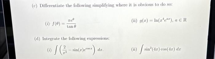 Solved c and d im struggling due to the trigonometry | Chegg.com
