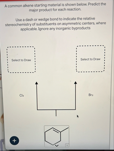 Solved A common alkene starting material is shown below. | Chegg.com