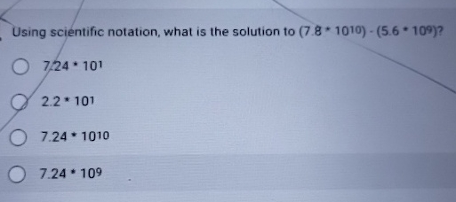 Solved Using scientific notation, what is the solution to | Chegg.com