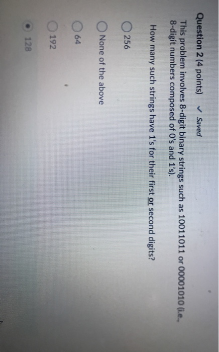 Solved Question 2 4 Points Saved This Problem Involves 