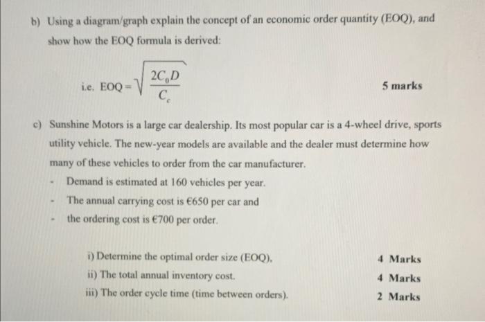 Solved b) Using a diagram/graph explain the concept of an | Chegg.com