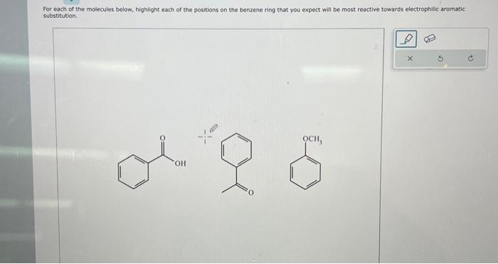 Solved For each of the molecules below, highlight each of | Chegg.com
