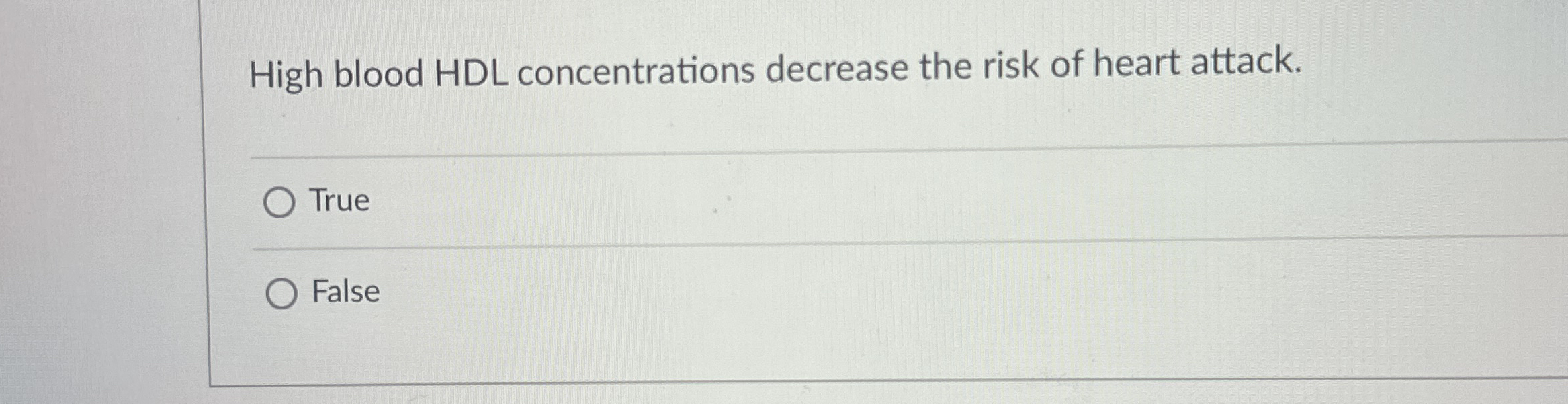 Solved High blood HDL concentrations decrease the risk of | Chegg.com