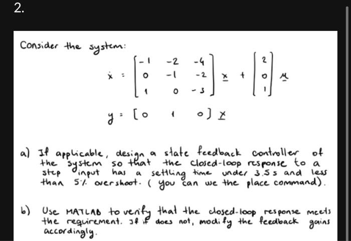 Solved Consider the system: | Chegg.com