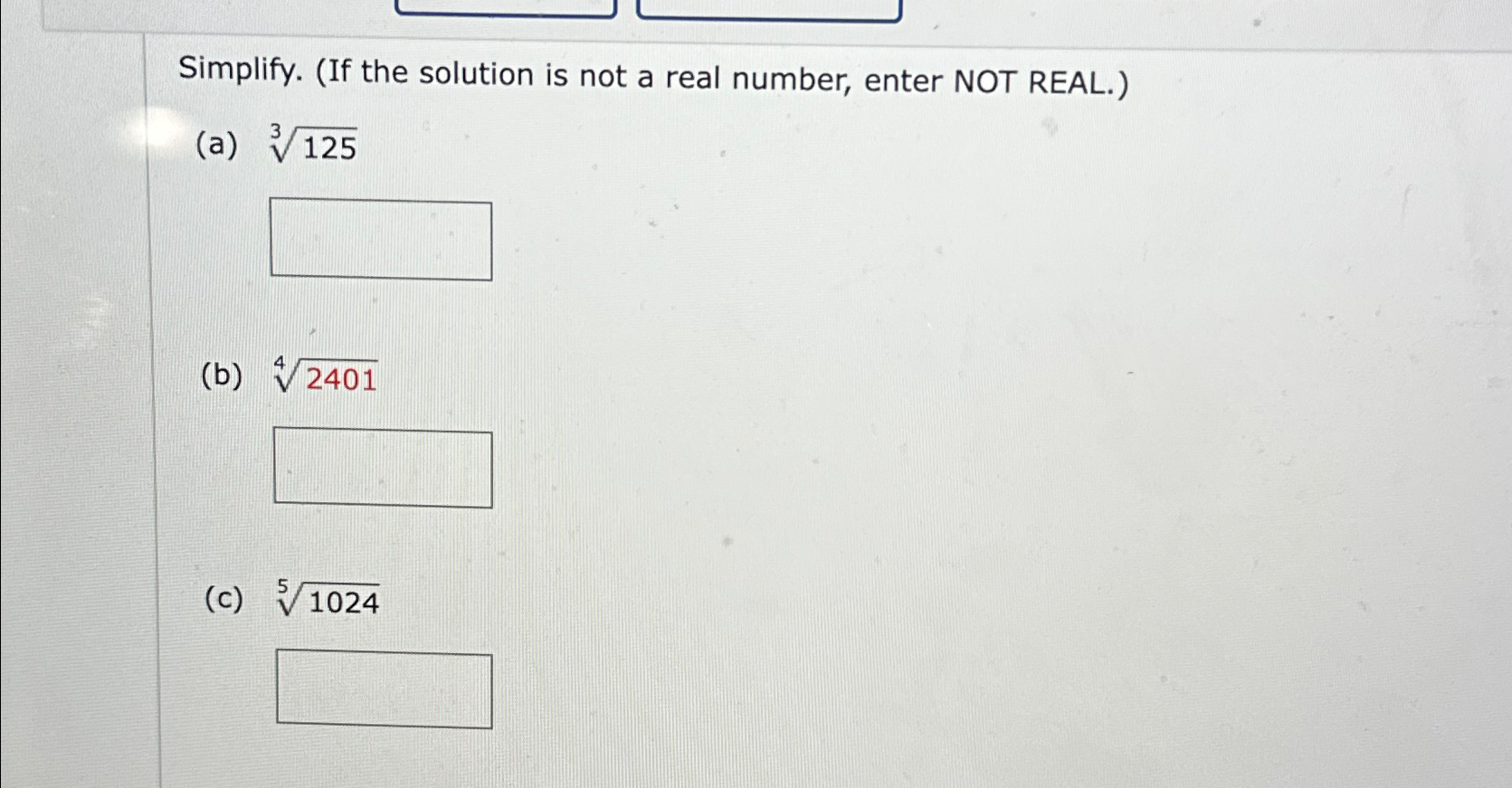 Solved Simplify. (If the solution is not a real number, | Chegg.com