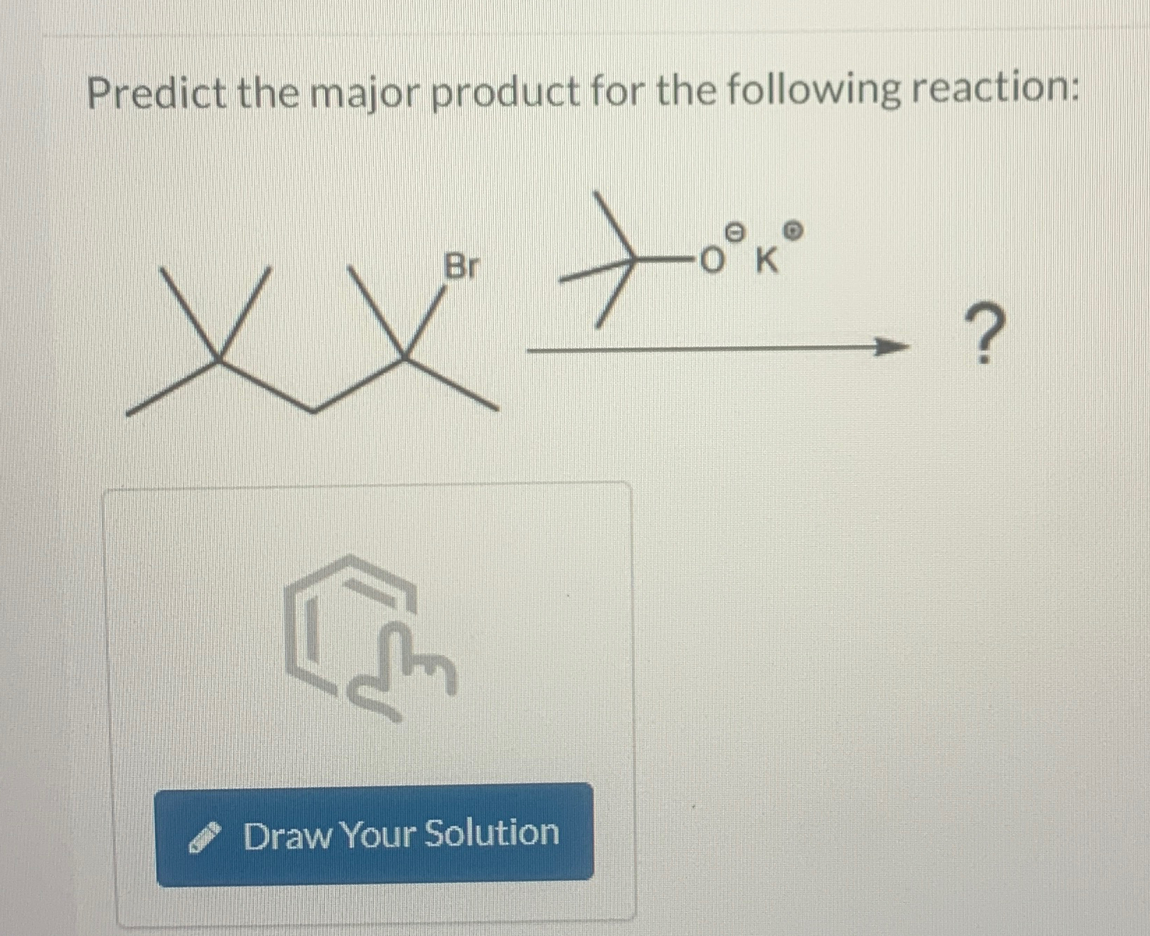 Solved Predict the major product for the following reaction: | Chegg.com