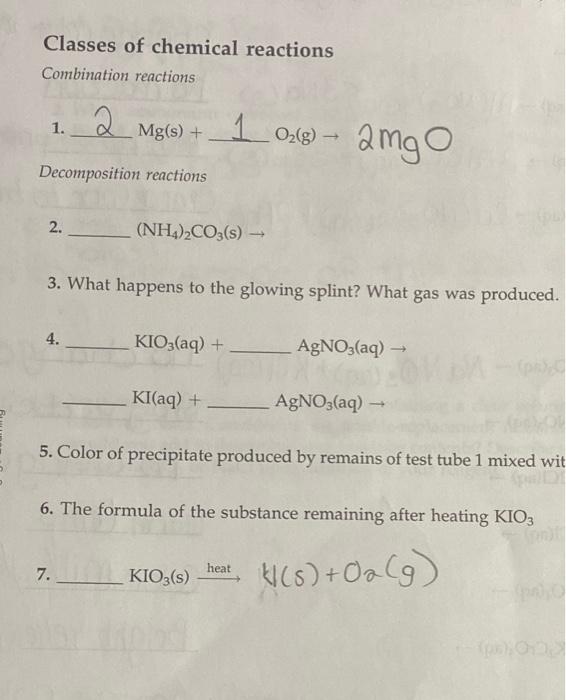 Solved Write Complete Balanced Equations For All Cases In