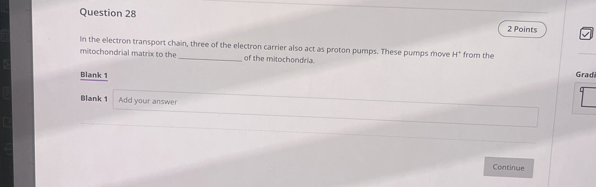 Solved Question 282 ﻿PointsIn the electron transport chain, | Chegg.com