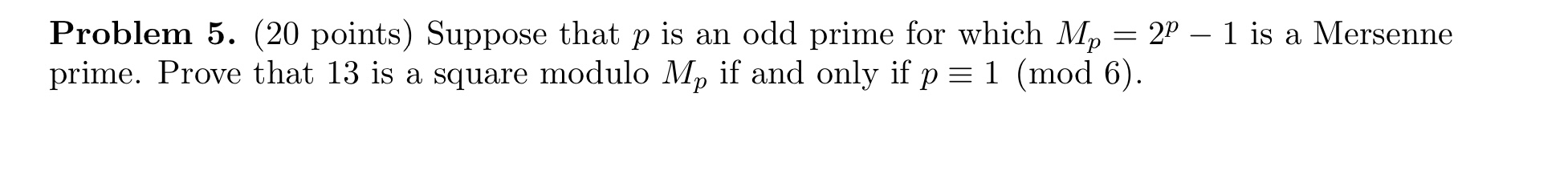 Solved Problem 5. (20 ﻿points) ﻿Suppose that p ﻿is an odd | Chegg.com