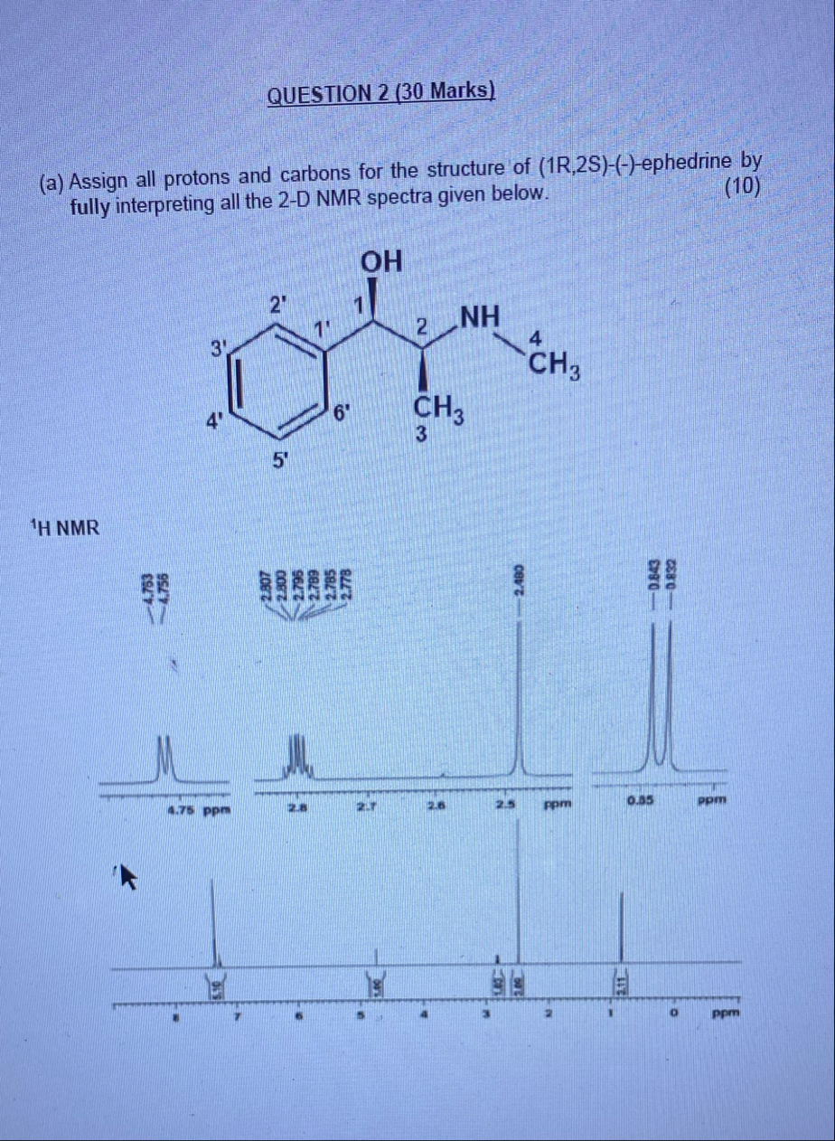 Solved QUESTION 2 (30 Marks)(a) Assign all protons and | Chegg.com Solved QUESTION 2 (30 Marks)(a) Assign all protons and | Chegg.com