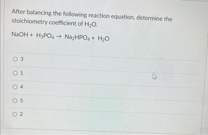 Solved After balancing the following reaction equation, | Chegg.com