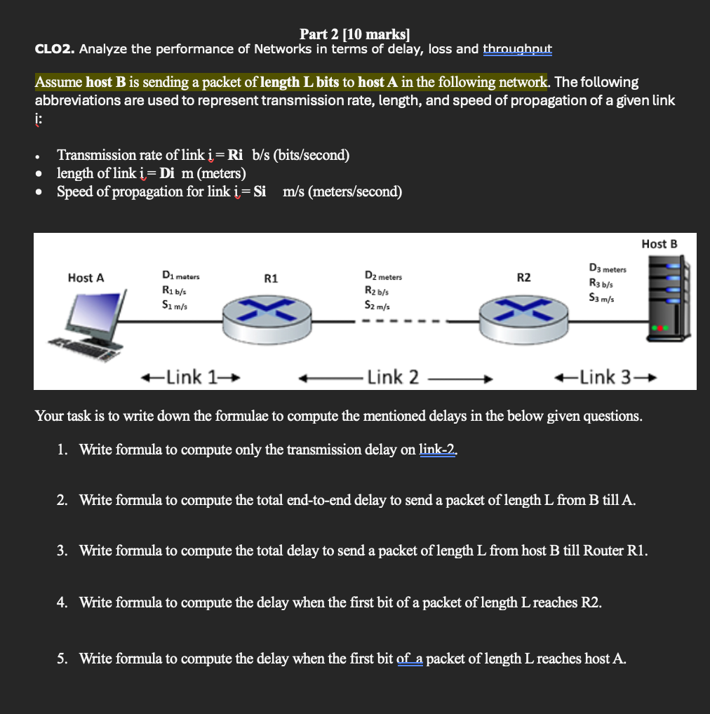 Solved Your task is to write down the formulae to compute | Chegg.com