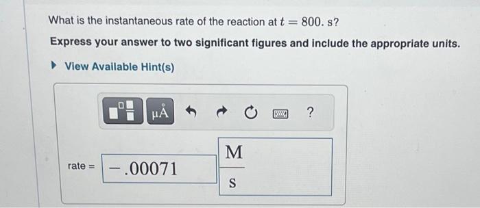 Solved How to use a plot to calculate the instantaneous | Chegg.com