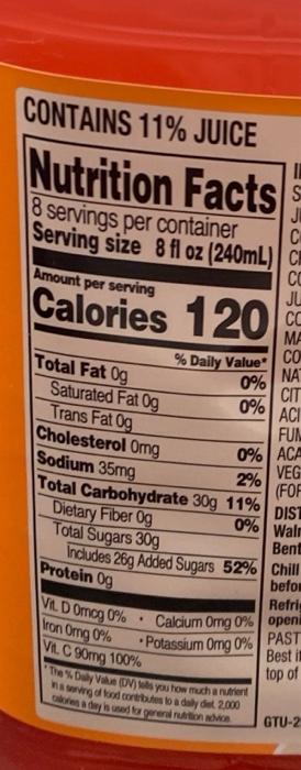 Solved 7. a) Using the "Nutrition Facts" label on the soda | Chegg.com