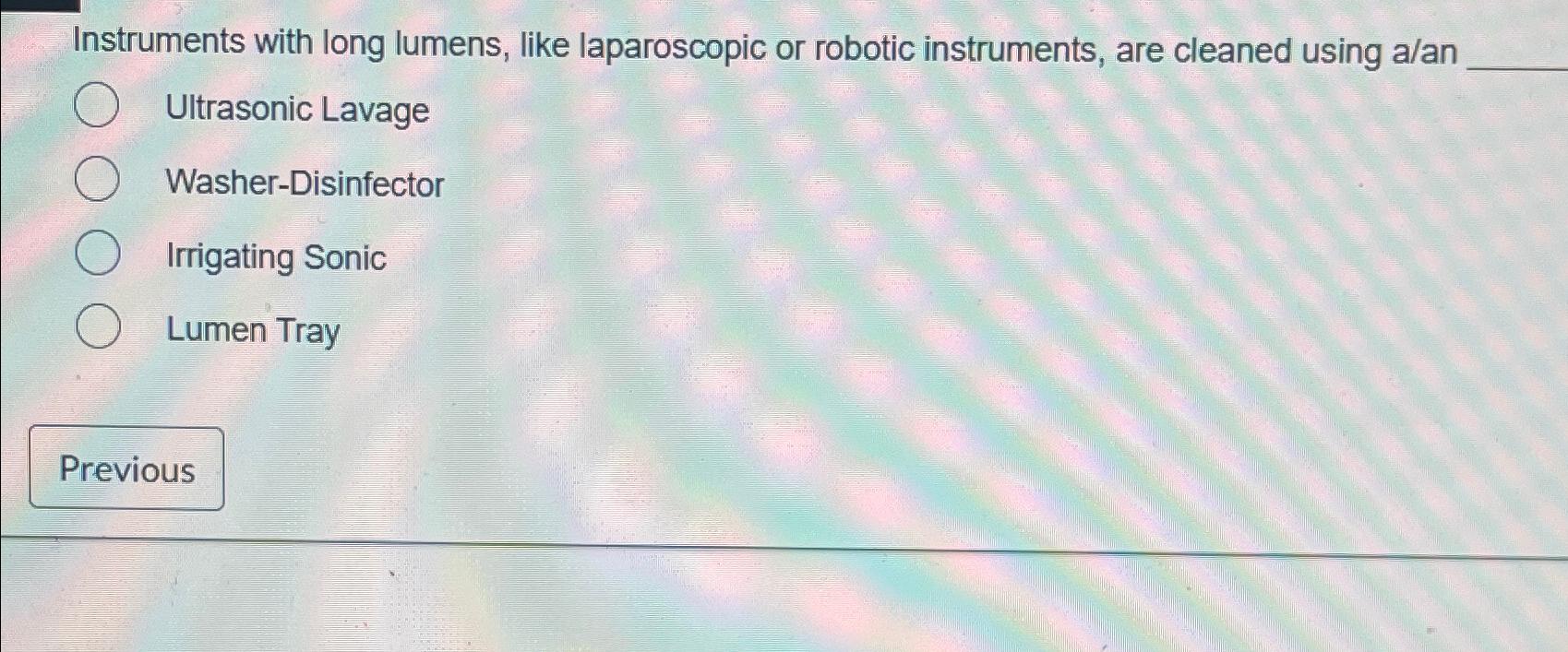 Instruments with long lumens, like laparoscopic or | Chegg.com