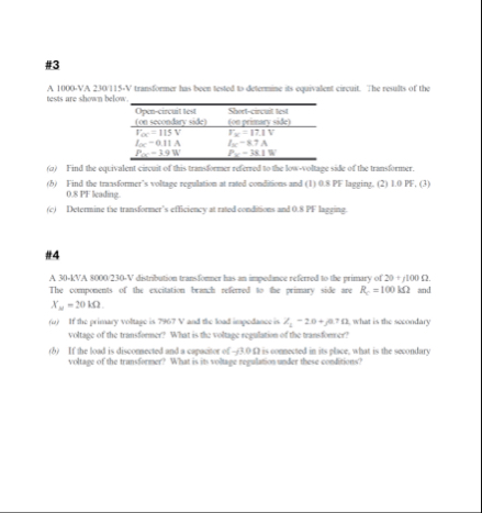 #3A 1000-VA 230115-V ﻿transforner has beon lested bo | Chegg.com