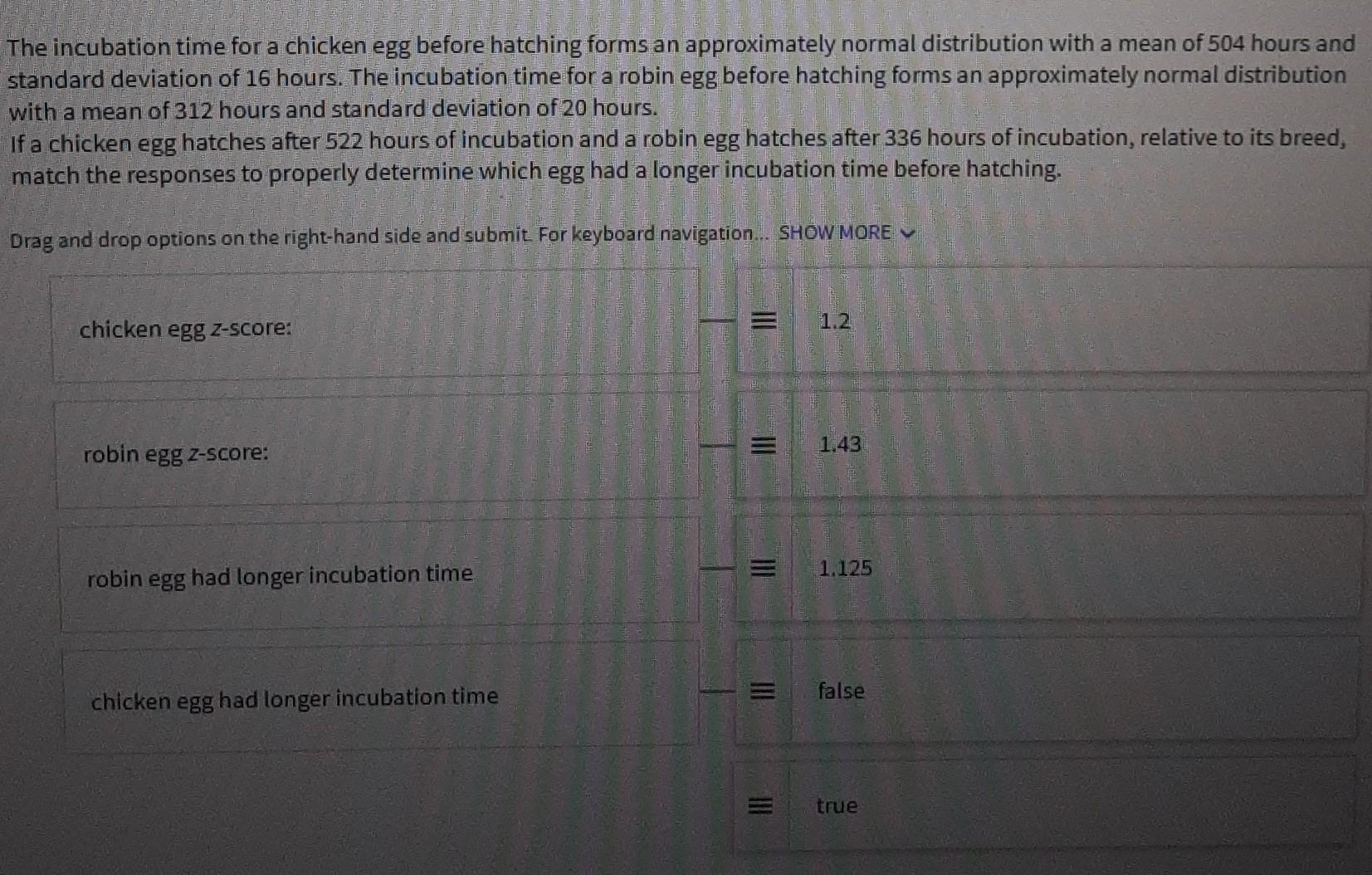 Solved The incubation time for a chicken egg before hatching | Chegg.com