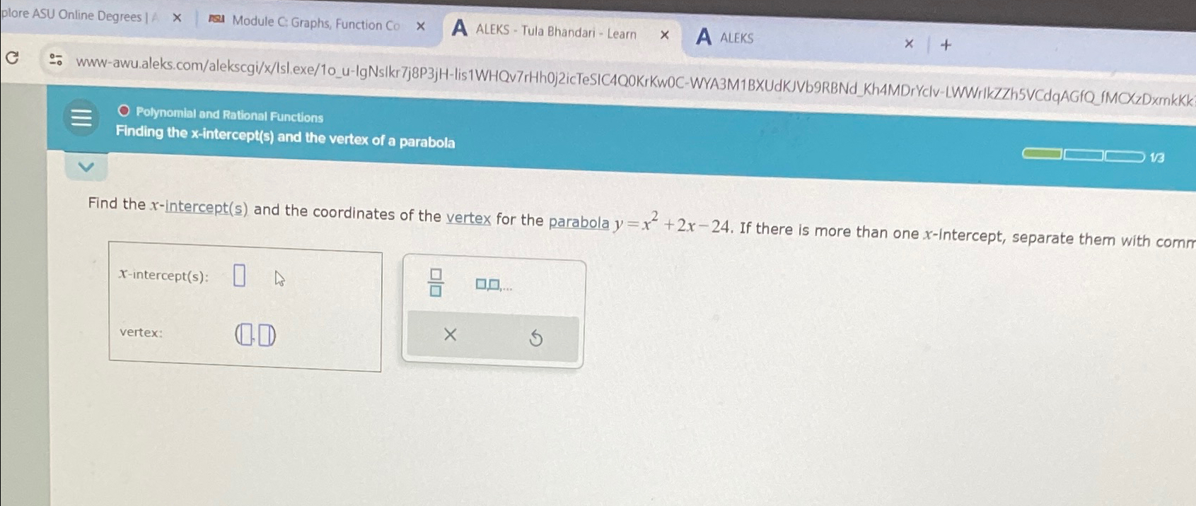 Solved plore ASU Online DegreesModule C: Graphs, Function | Chegg.com