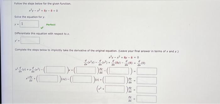 Solved Follow the steps below for the given function. | Chegg.com