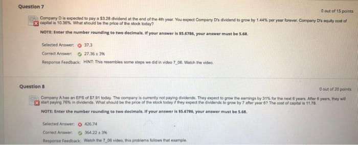 Solved how do you get the correct answer for these two | Chegg.com