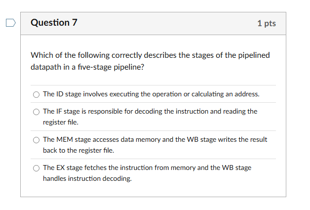 Solved Question 71 ﻿ptsWhich of the following correctly | Chegg.com