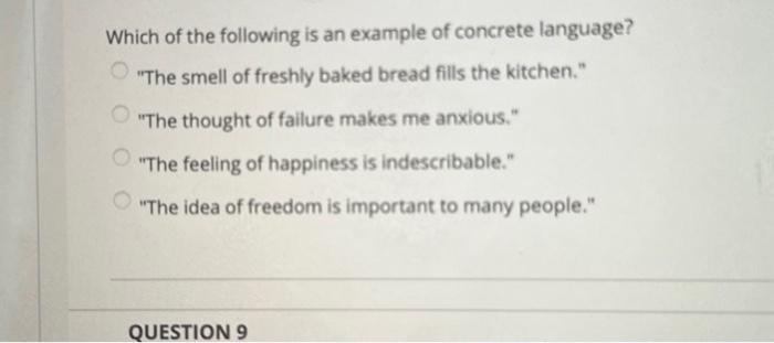 Solved Which of the following is an example of concrete | Chegg.com