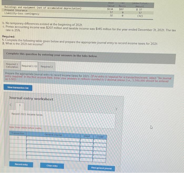 Solved Exercise 16-22 (Algo) Multiple temporary differences; | Chegg.com