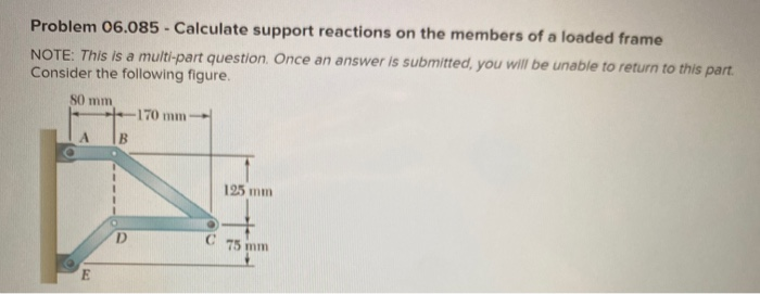 Solved Problem 06.085 - Calculate support reactions on the | Chegg.com