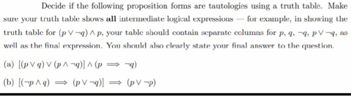 Solved Decide if the following proposition forms are | Chegg.com