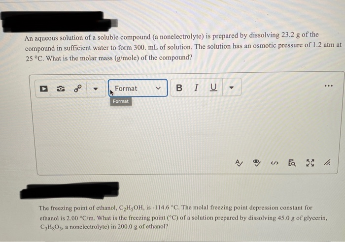 Solved Calculate the mole fraction of urea (MW = 60.0 g/mol) | Chegg.com