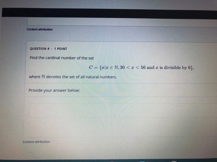 Solved Content attribution QUESTION 4 - 1 POINT Find the | Chegg.com