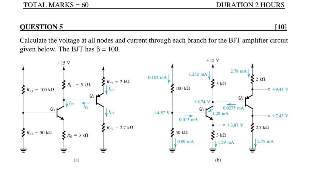 Solved TOTAL MARKS = 60 QUESTION 5 [10] Calculate the | Chegg.com