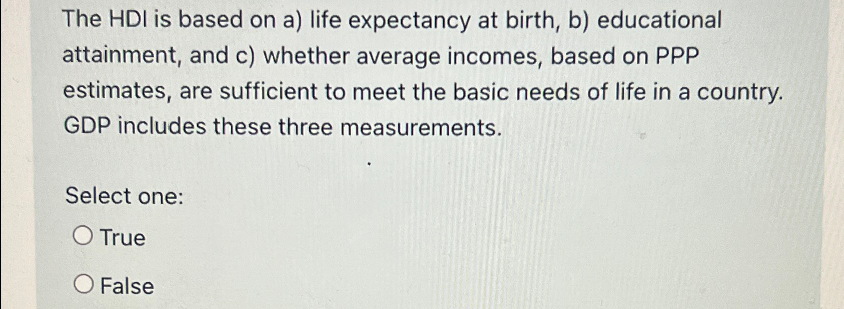 Solved The HDI is based on a) ﻿life expectancy at birth, b) | Chegg.com